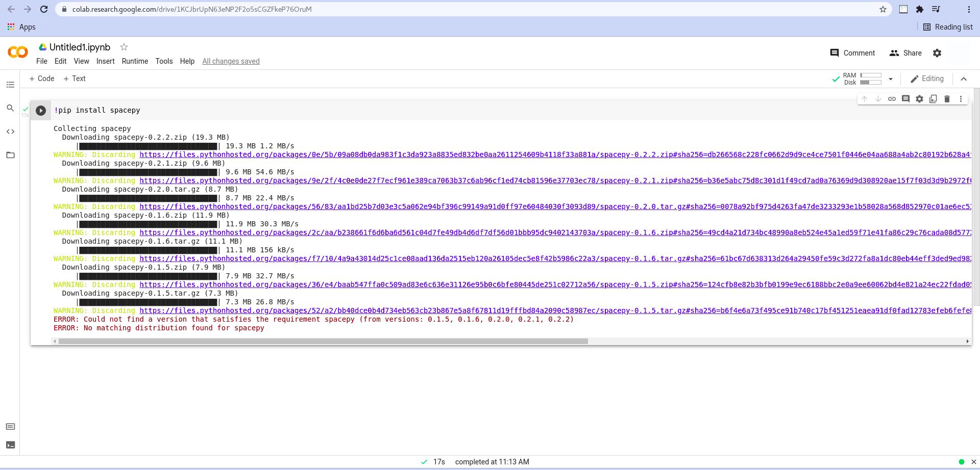 Spacepy will not install in Google Colaboratory · Issue #557 · spacepy ...