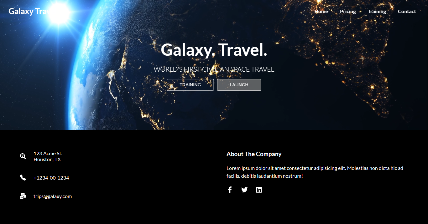 Github Krypton225galaxy Travel React Just A Template Using React Js Library And Scss