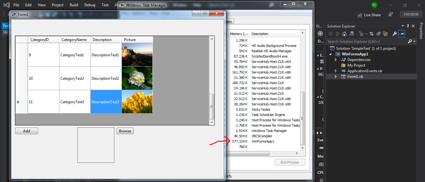 DataGridView Memory Leaks · Issue #4129 · dotnet/winforms · GitHub