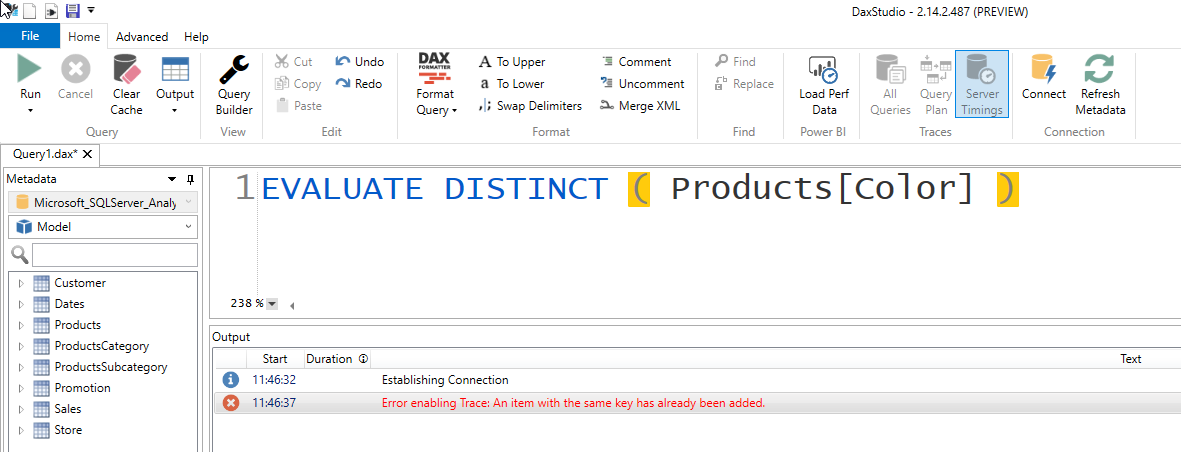 Server Trace not working in Excel · Issue #514 · DaxStudio/DaxStudio · GitHub