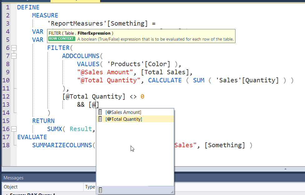 Problem with RETURN statement · Issue #19 · TabularEditor/TabularEditor3 · GitHub