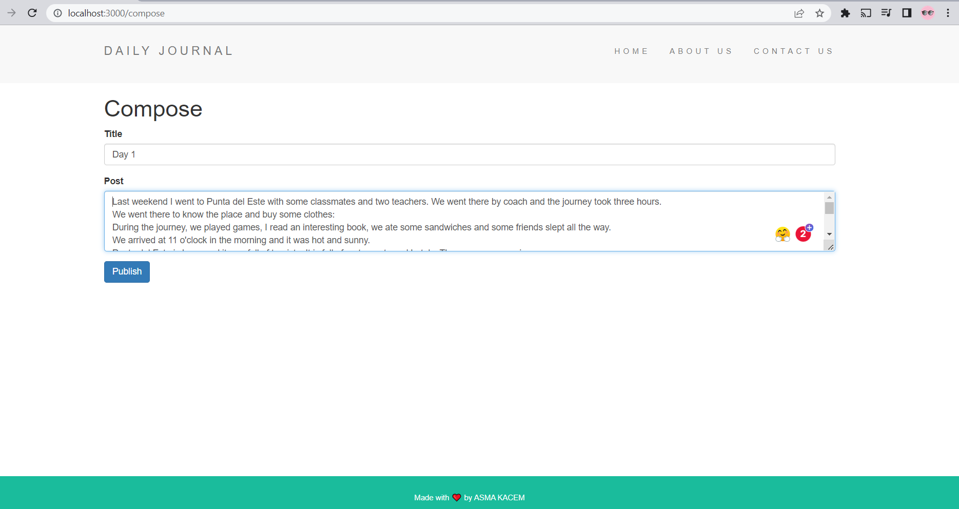 GitHub - AsmaKacem1/DAILY-JOURNAL: A daily journal to write your blogs