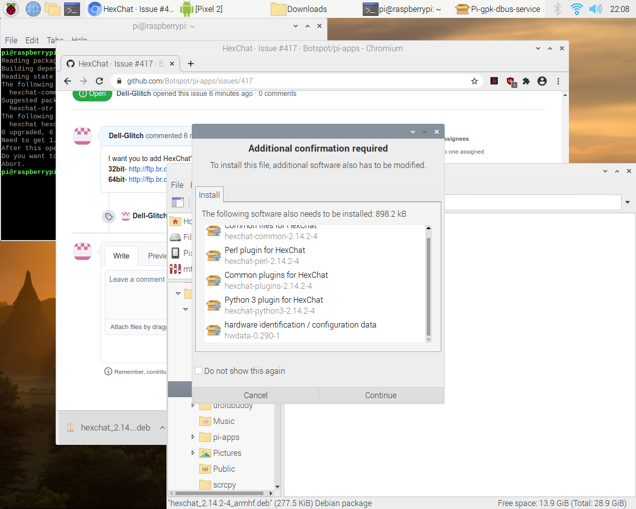 HexChat · Issue #417 · Botspot/pi-apps · GitHub