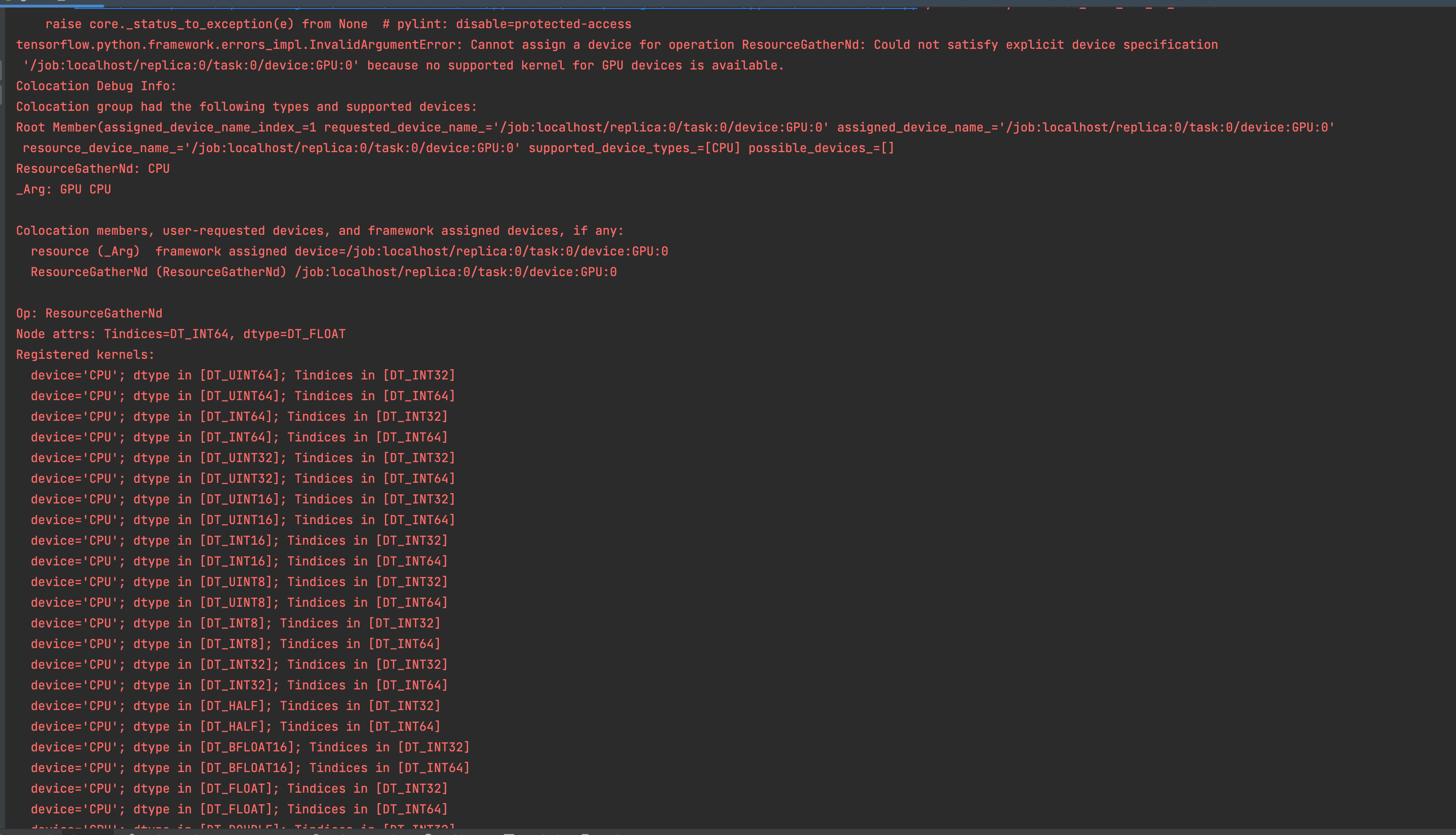 M1 tf.gather_nd: InvalidArgumentError: Multiple OpKernel registrations match NodeDef at the same ...