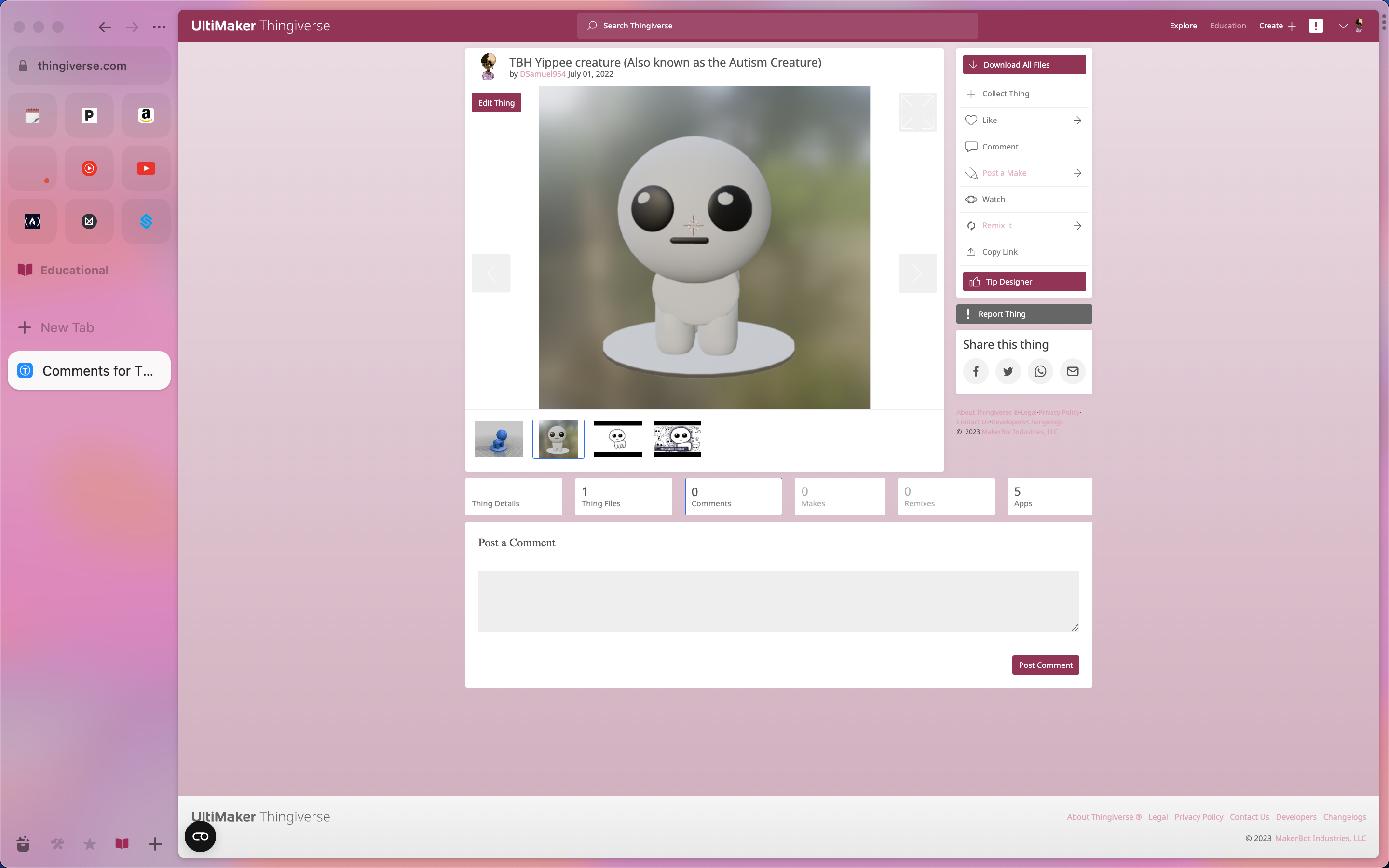 GitHub - ItsSamiGuess/Arcify-Thingiverse: When using Arc Browser, sync the Thingiverse colors ...