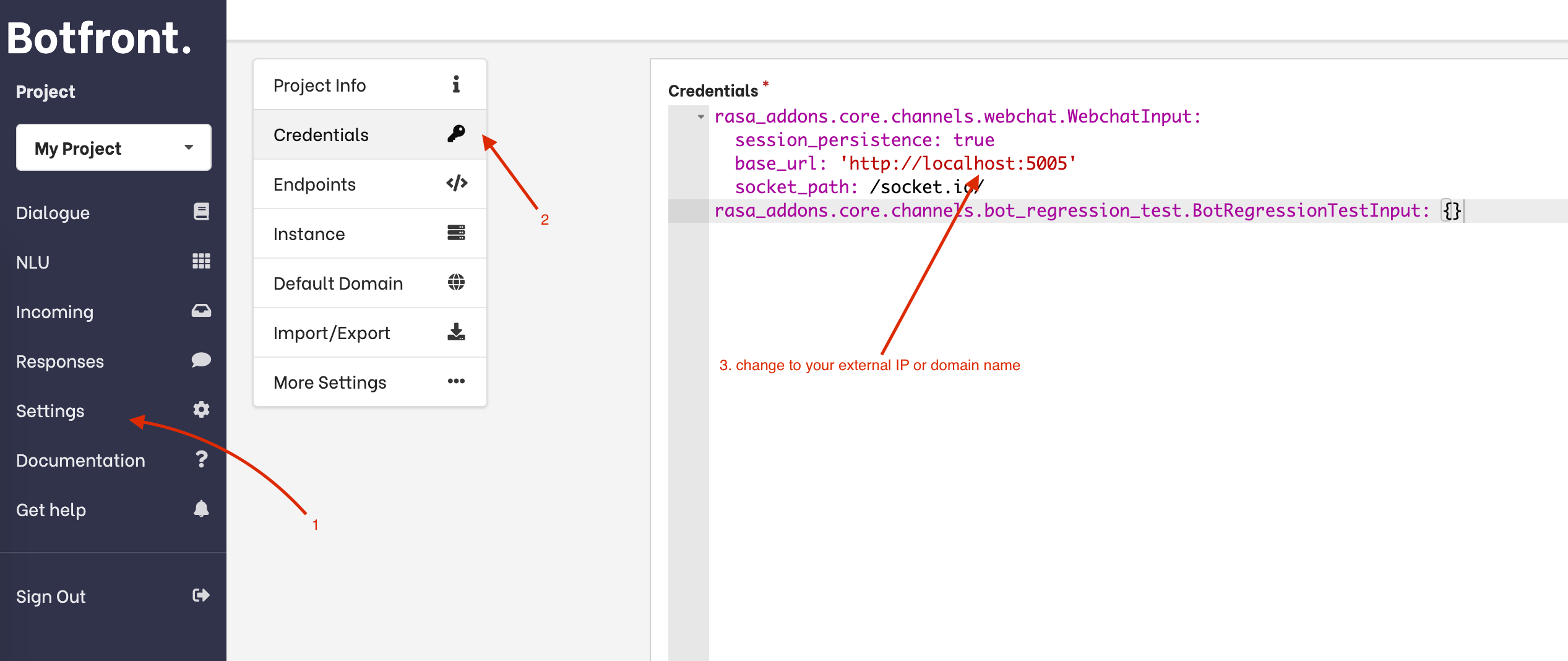 How to create a new project · Issue #868 · botfront/botfront · GitHub