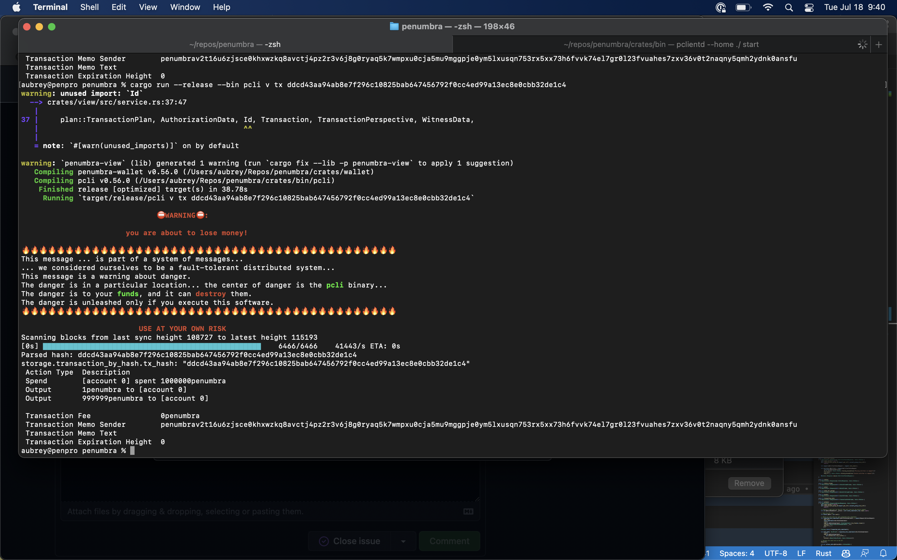 Transaction Hash parsing error in transaction_info_by_hash · Issue #2844 · penumbra-zone ...