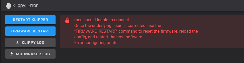 'MCU': Unable to connect after power cycle · Issue #36 · makerbase-mks/MKS-SKIPR · GitHub