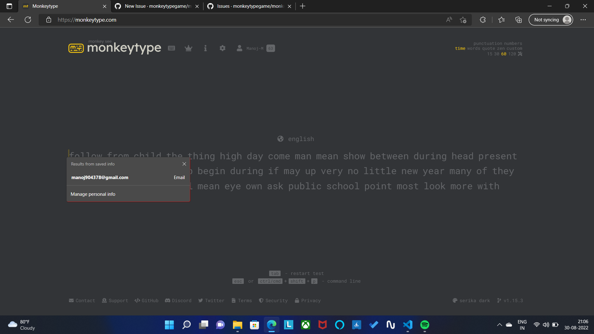 When typing related words, an autocomplete popup appears · Issue #3479 · monkeytypegame ...