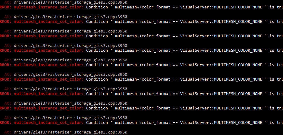 Saving a scene with MultiMesh spams an 'multimesh_instance_set_color' error · Issue #17850 ...
