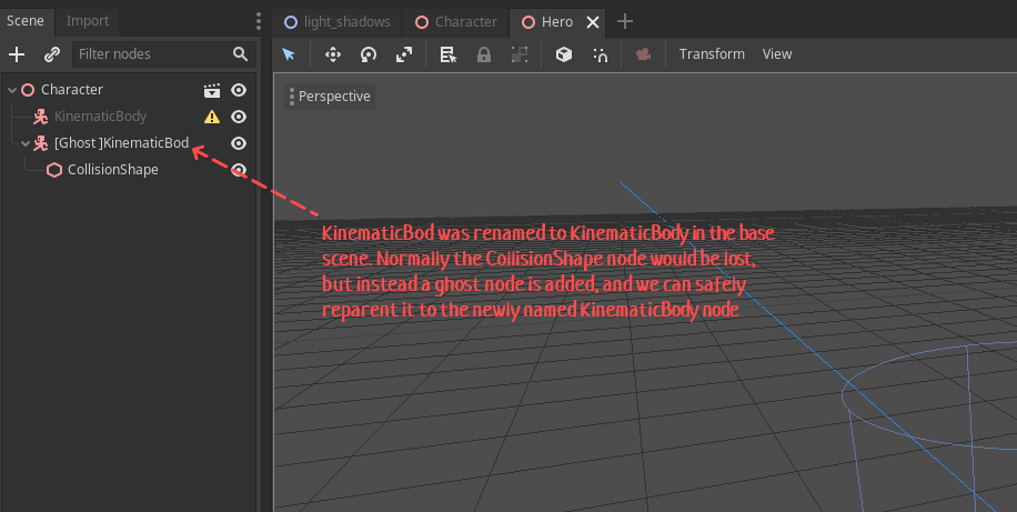 Ghost Nodes - Fallback nodes added in modified inherited scenes · Issue #518 · godotengine/godot ...