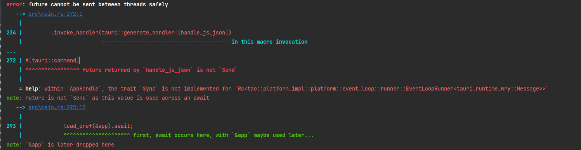 [bug] `tauri::Window` doesn't fully implement Send · Issue #3135 · tauri-apps/tauri · GitHub