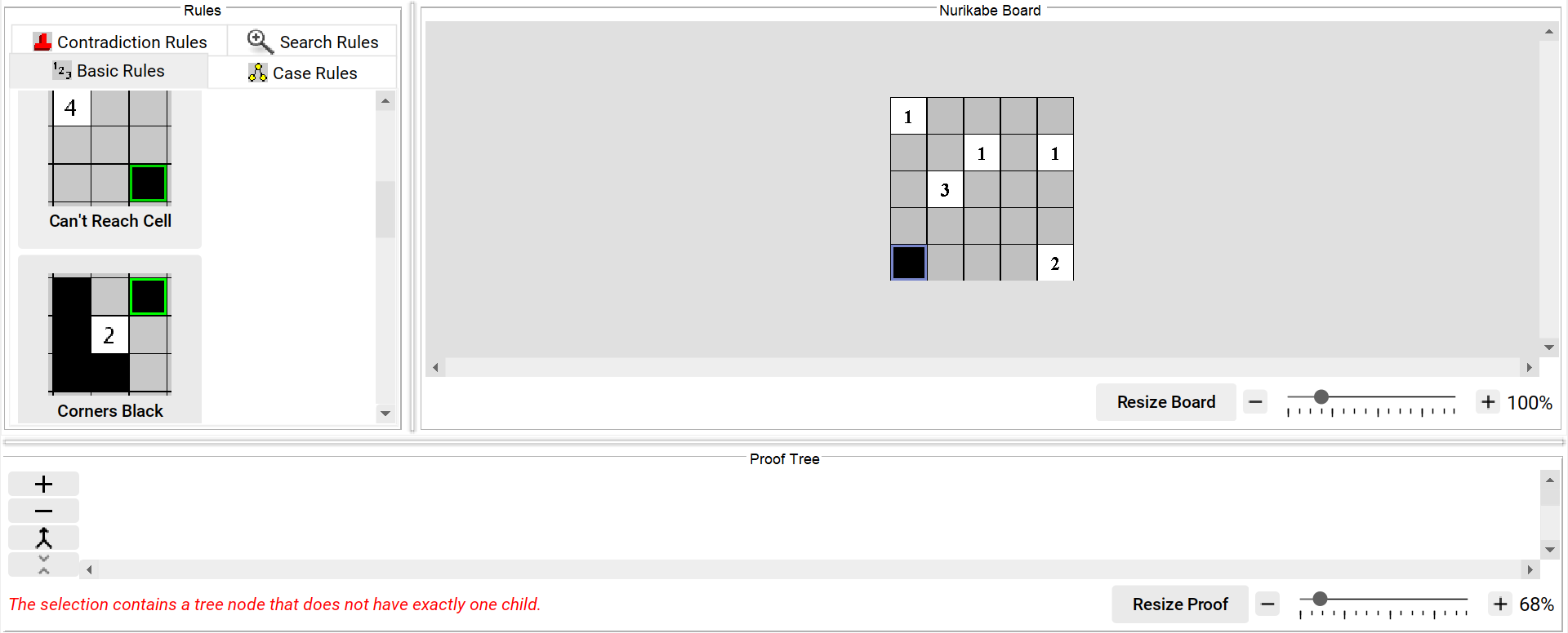 [BUG] Nurikabe Corners Black returns an error when there is an unreachable black square · Issue ...