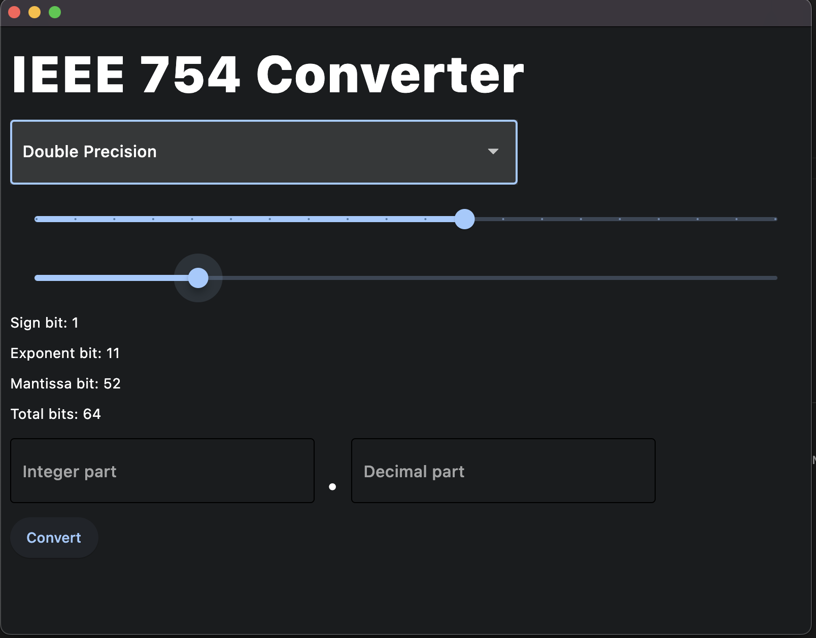 GitHub - yusuffkarac/GUI-FOR-IEEE754-PRECISION: This is a GUI for IEEE754 floating point numbers ...