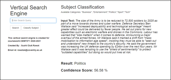 GitHub - rawat-sushil/vertical_search_engine: Vertical Search Engine & Subject Classifier