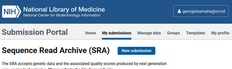 Sequence read archive data upload · GitHub