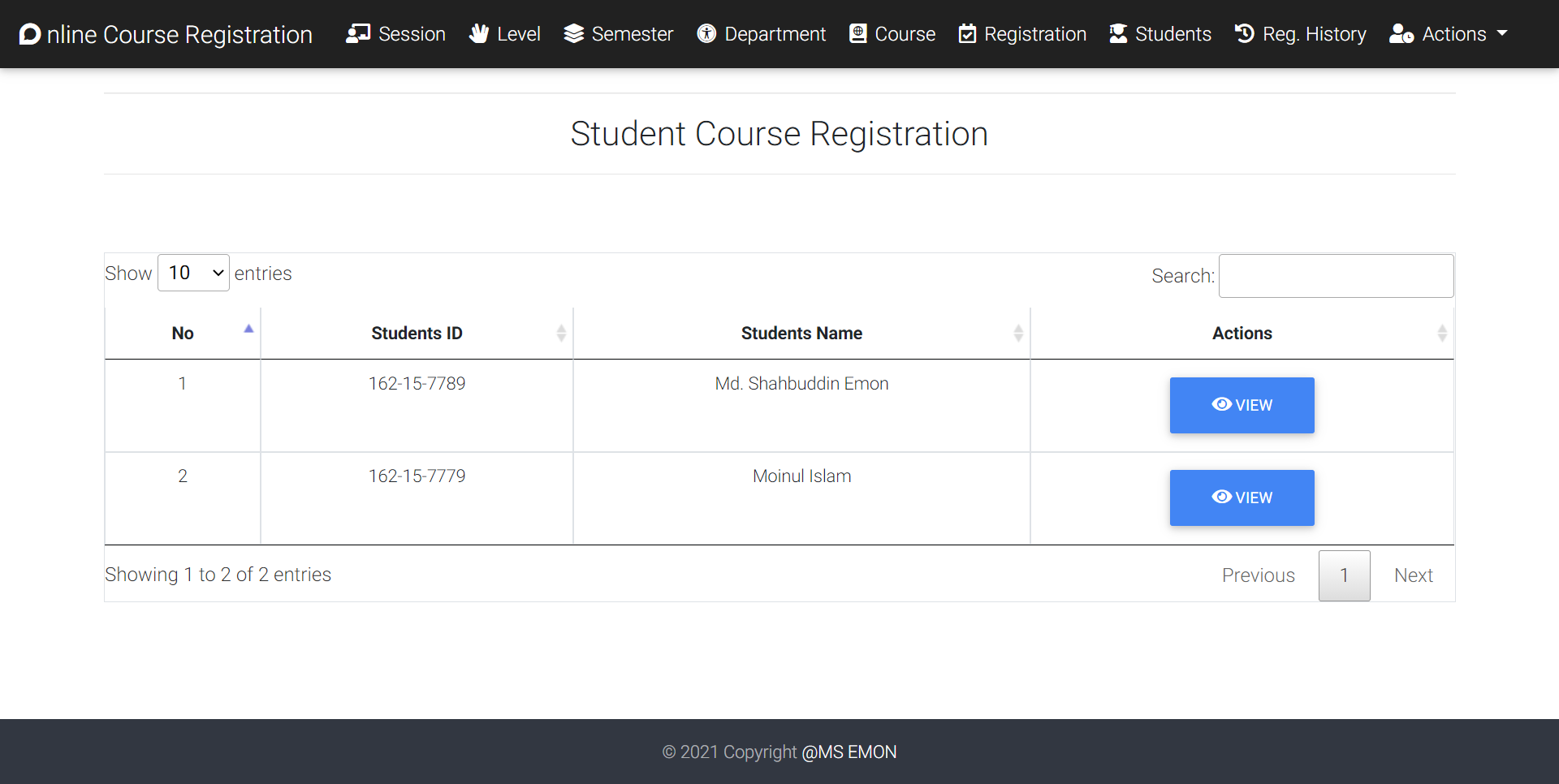 GitHub - emon36/StudentOnlineCourseRegistration: This is a simple ...