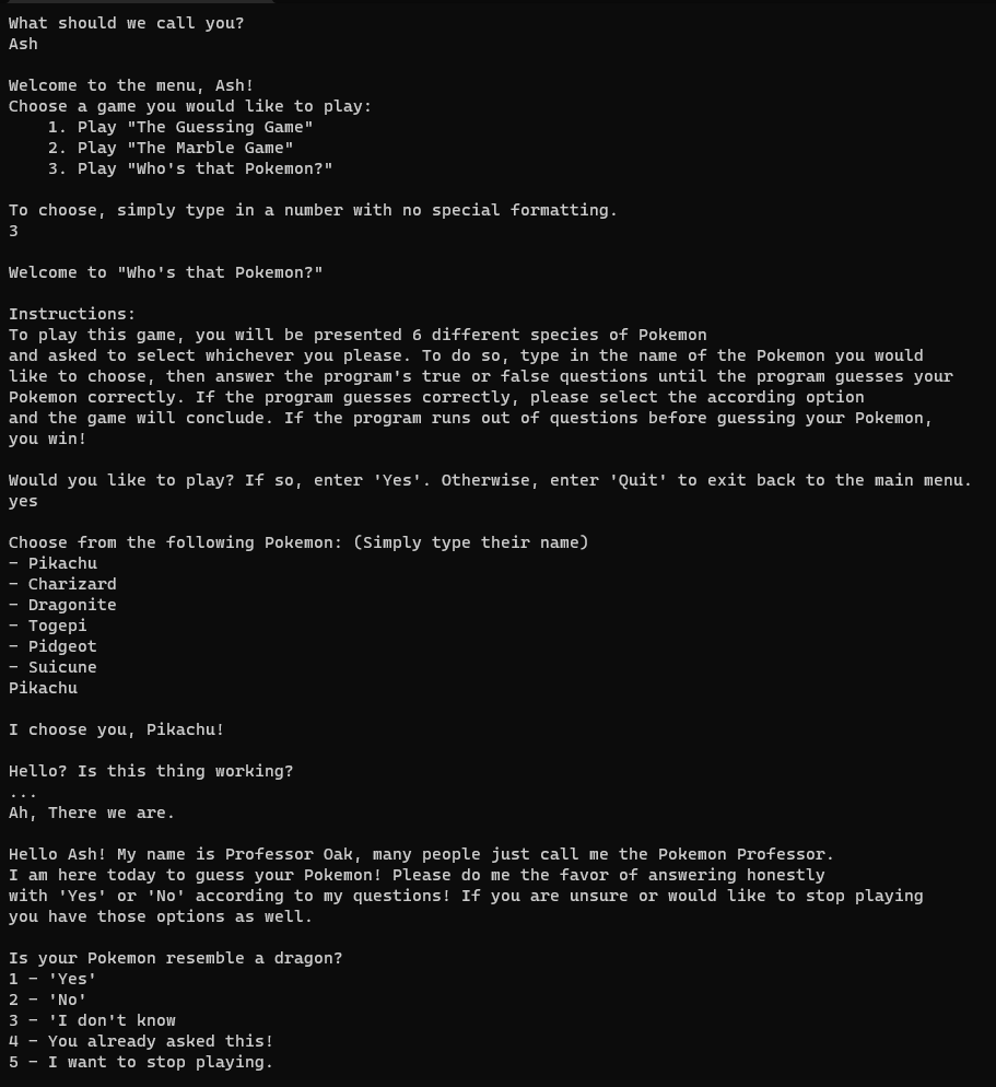 Github Ryankbr Engr102 Final Project Three Games Designed In Python And Connected With A Main