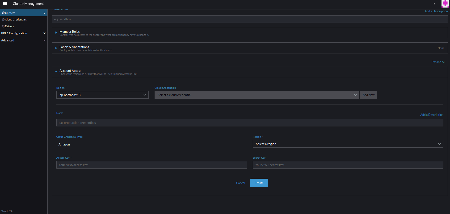 Add new EKS region 'ap-northeast-3' so it can be selected when validating creds · Issue #9219 ...
