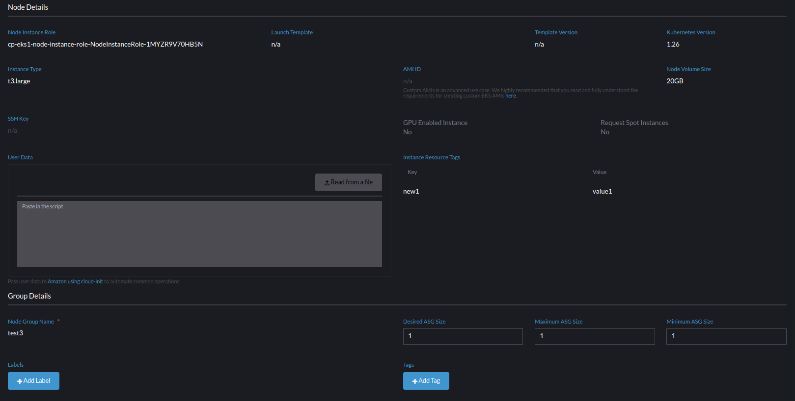 EKS Cluster Node groups - Instance Resource Tags values not editable · Issue #9405 · rancher ...