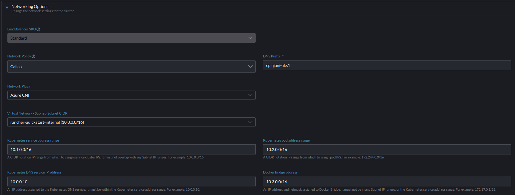 Aks Subnet Cidr Details Not Being Displayed Correctly · Issue 9526 · Rancher Dashboard · Github