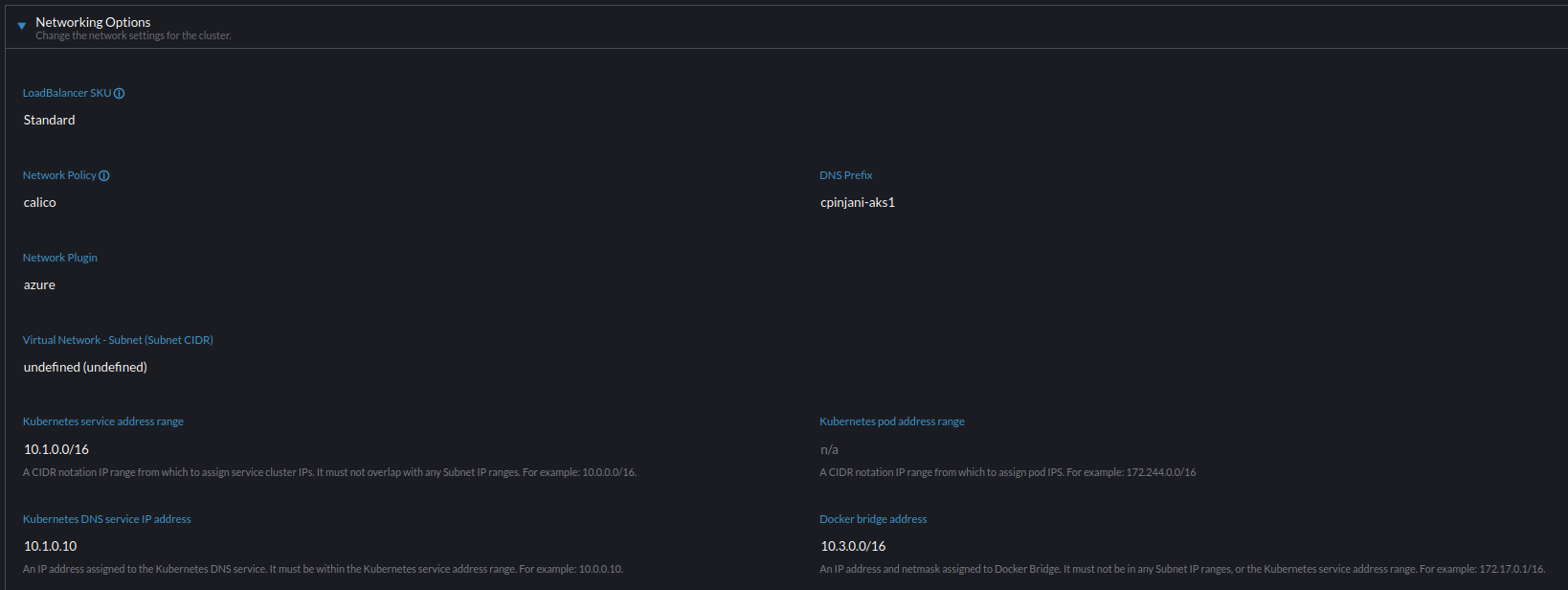 AKS: Subnet CIDR details not being displayed correctly · Issue #9526 · rancher/dashboard · GitHub