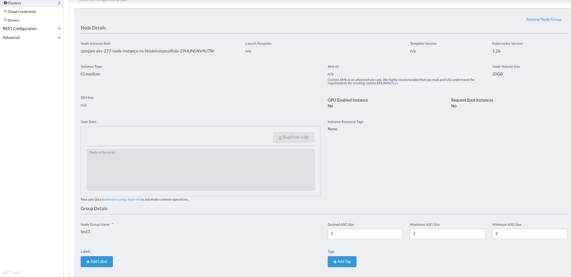 Eks Rancher Managed Launch Template Information Not Being Displayed For Nodegroup · Issue 9606 