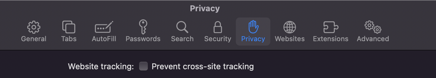 [Feature] Allow changing tracking settings is Safari · Issue #12026 · microsoft/playwright · GitHub