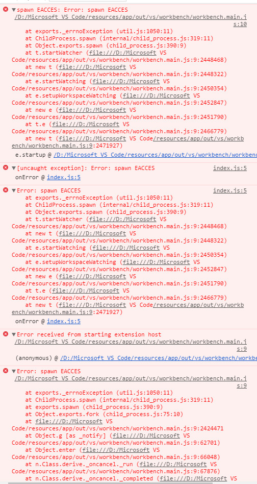 start from command: 'code ./' with runtime error · Issue #40017 ...