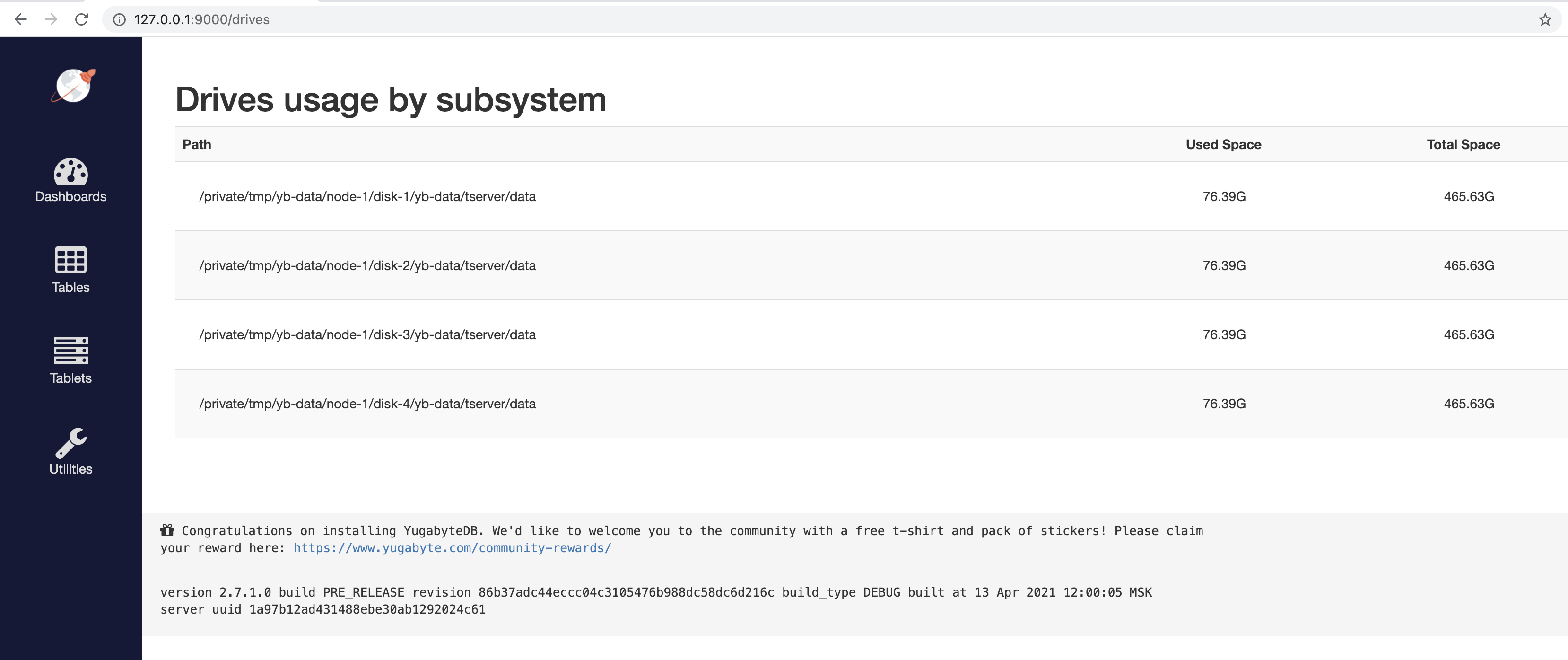 Docdb Record And Display Disk Usage By Drive · Issue 7617 · Yugabyteyugabyte Db · Github 2827