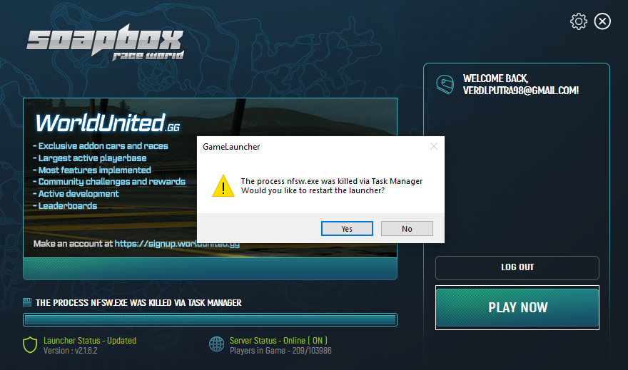 Can't Play The Game · Issue #100 · SoapboxRaceWorld/GameLauncher_NFSW · GitHub