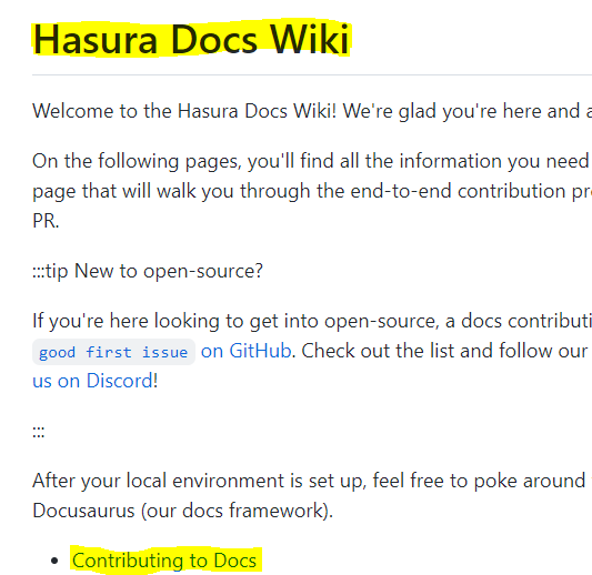 Docs Broken Link In Hasura Docs Wiki · Issue 9047 · Hasuragraphql Engine · Github 