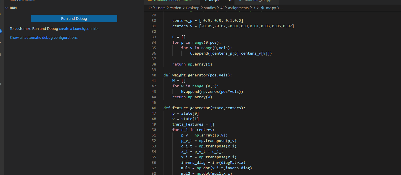 GitHub - yardenadi24/MountainCar-v0-Solution: linear function ...