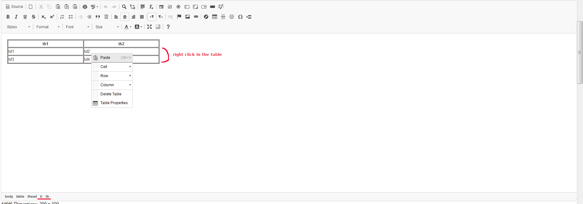 First right click in table always selects the first header cell instead · Issue #2795 · ckeditor ...