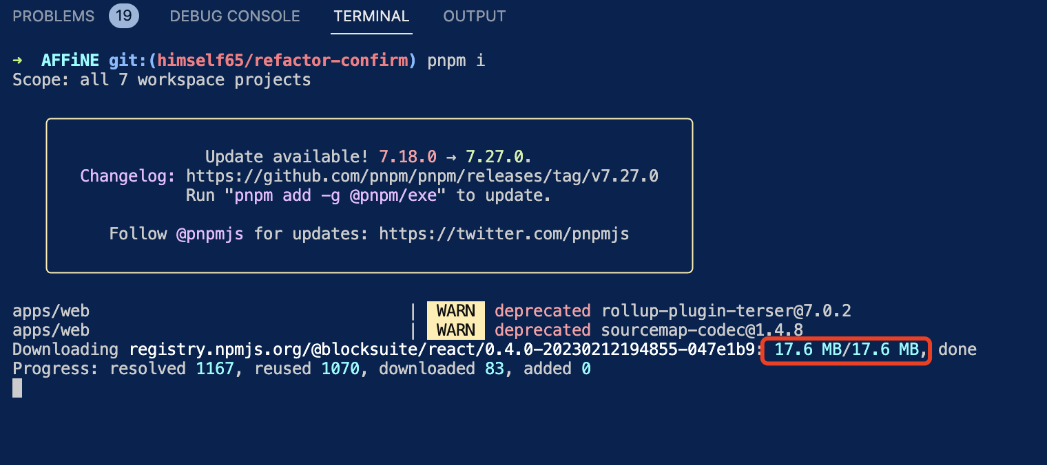 Bloated `@blocksuite/react` package size · Issue #1179 · toeverything/blocksuite · GitHub