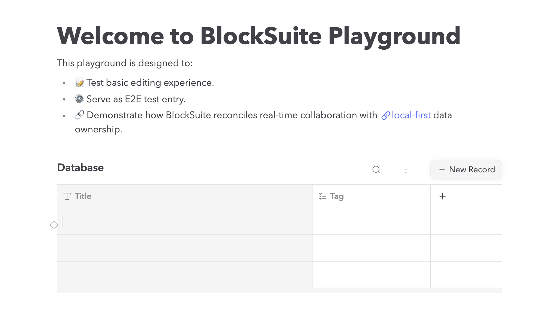 Table Db Support · Issue 3159 · Toeverything Blocksuite · Github