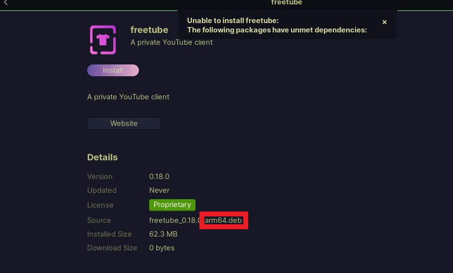 [Bug]: v0.18 fails to install Ubuntu/Linux · Issue #2803 · FreeTubeApp/FreeTube · GitHub
