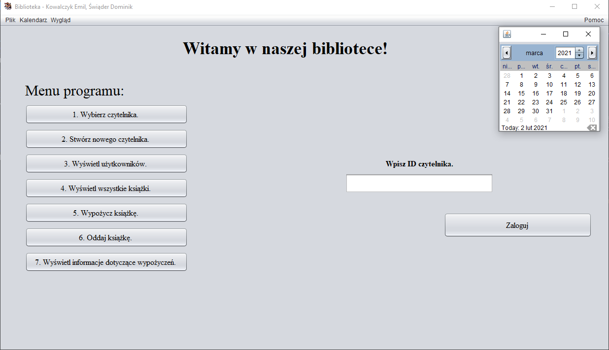 GitHub - KowalczykEmil/bookRental: Application written in Java