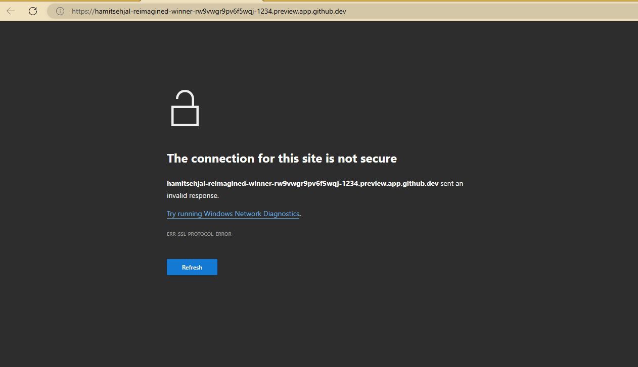 Issue Accessing Github Codespaces Preview Url Or Localhost Link · Microsoft