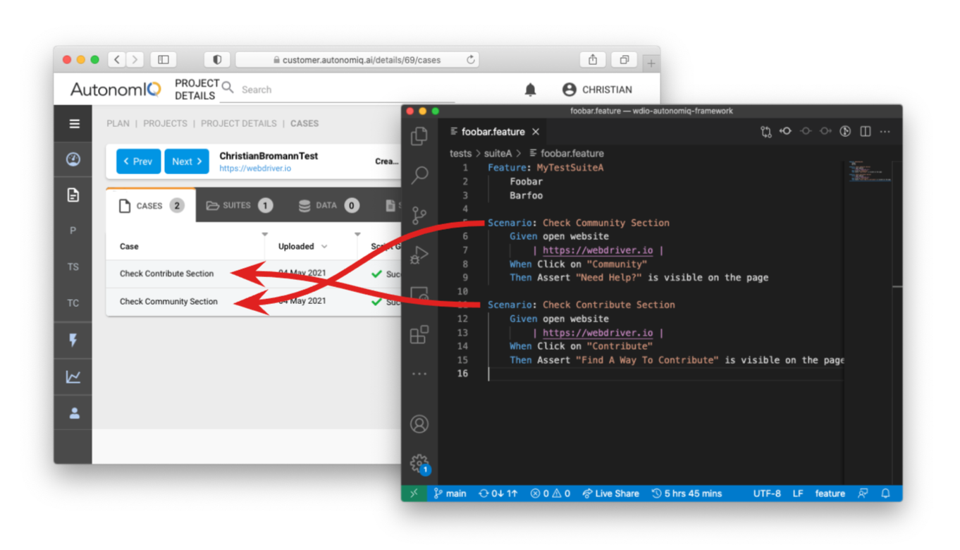 Github Christian Bromann Autonomiq Example A Little Demo Of The Webdriverio Autonomiq