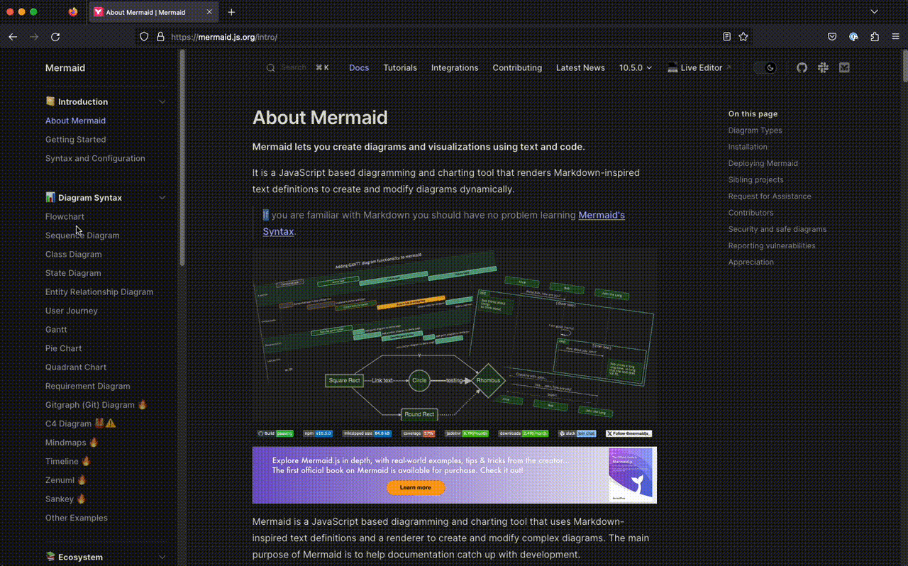 Published Docs are Broken - Nav links are not clickable · Issue #4960 · mermaid-js/mermaid · GitHub