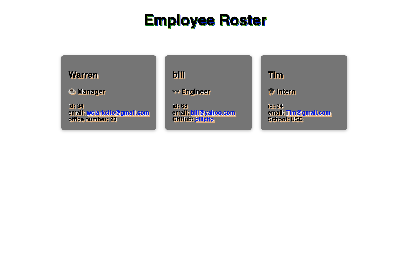 GitHub - wclarkcito/Team-Profile-Generator: Command-line application ...