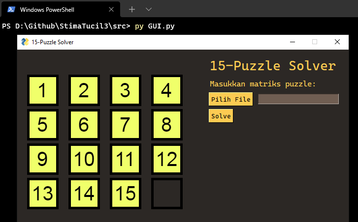 GitHub - JeremyRio/15-Puzzle-Solver: Tugas Kecil 3 IF2211 Strategi Algoritma