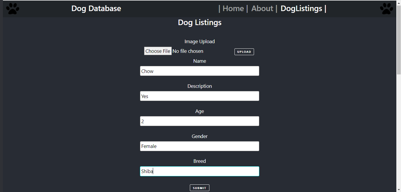GitHub - Synerge360/Dog-Database: My final project from CS100
