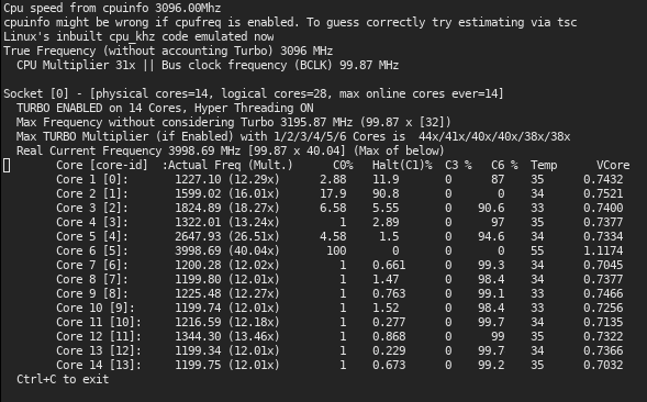 [BUG] Individual core temperatures do not match labelled core and CPU ...