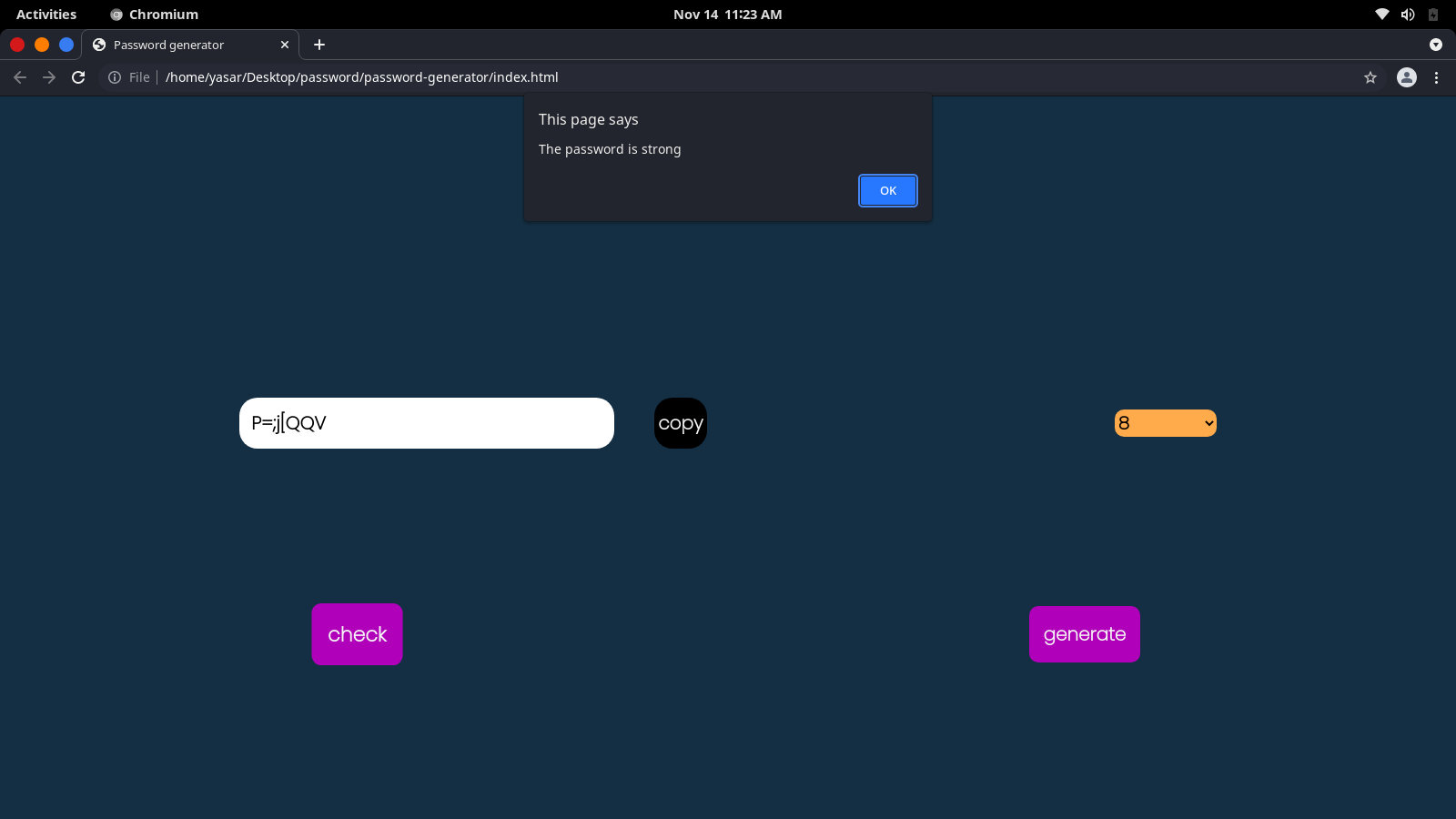 GitHub - Yasar195/password-generator: This is a simple website used to ...