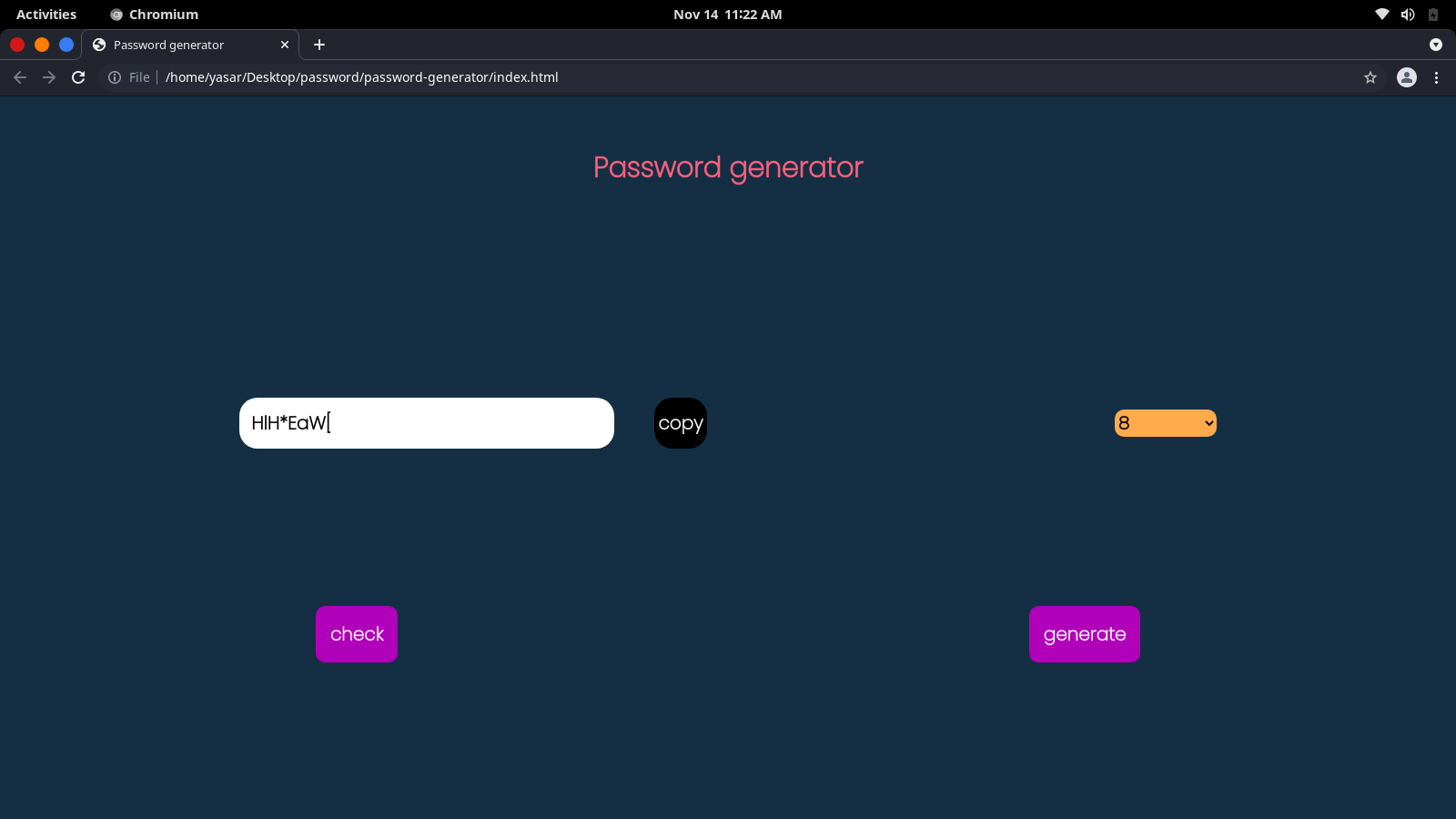 GitHub - Yasar195/password-generator: This is a simple website used to ...