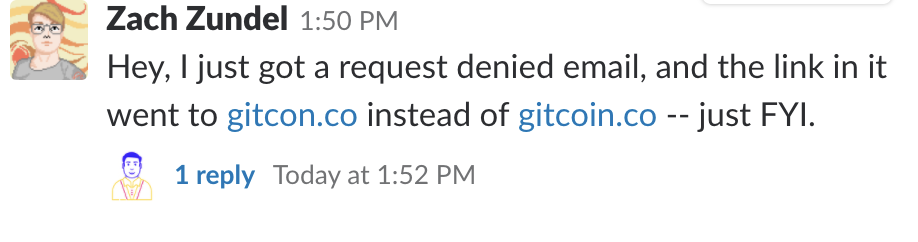 Start work rejected emails have bad URI · Issue #2329 · gitcoinco/web · GitHub