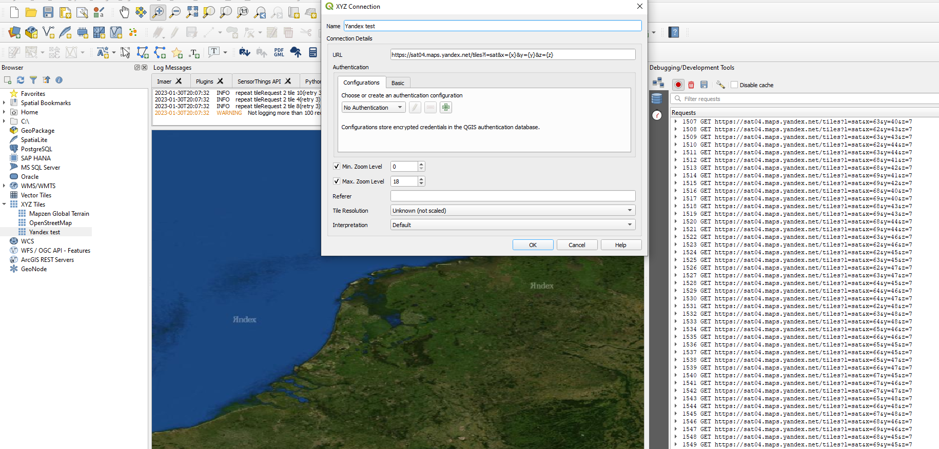 Plugin layer Yandex satellite crashes QGIS: https://github.com/qgis/QGIS/issues/51639 · Issue ...