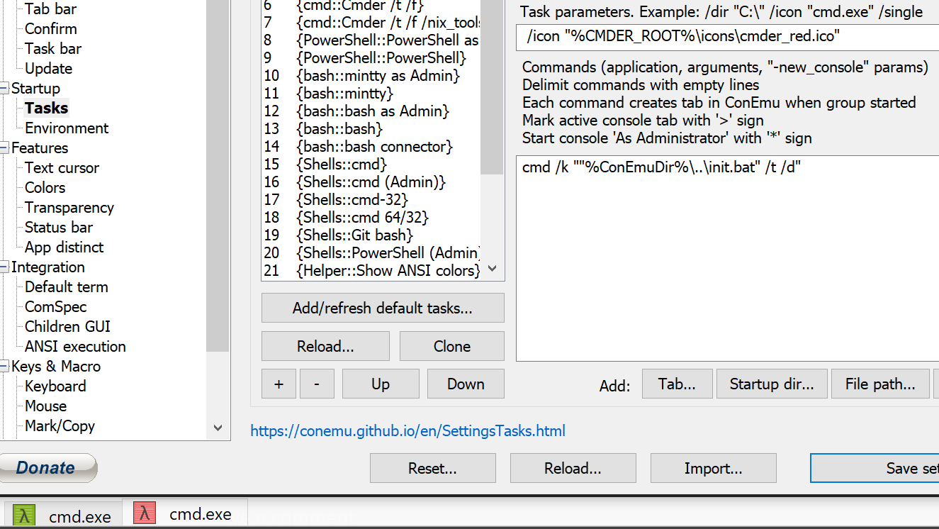 How to tell Cmder to show an icon in task · Issue #2644 · cmderdev/cmder · GitHub